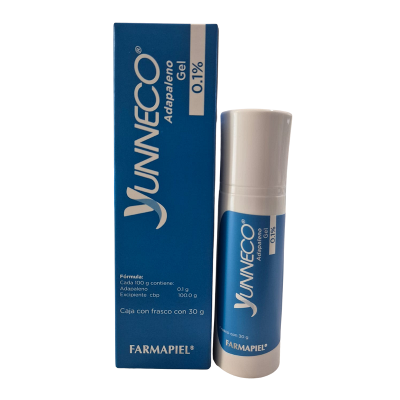 Yunneco adapaleno gel 0.1% frasco con 30g | Centro Dermatológico Country
